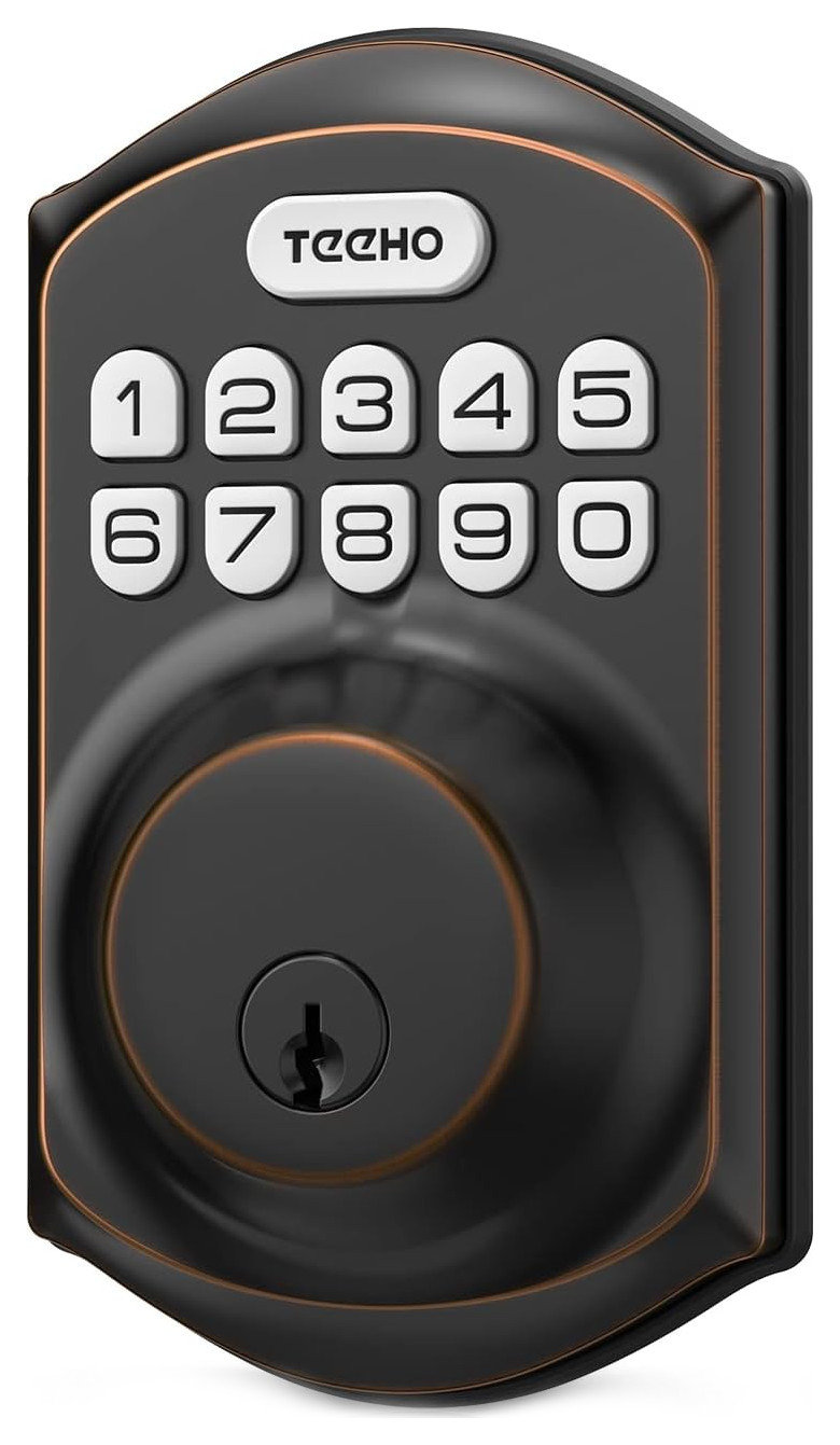 Keyless Entry Oil Rubbed Bronze Keypad Deadbolt - Transitional - Door ...