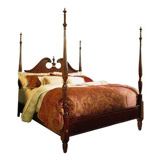 American Drew Cherry Grove King Pediment Poster Bed - Traditional ...