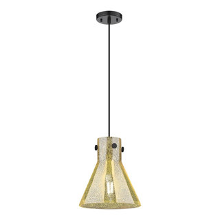 Downtown Urban Newton Cone 1 Light Pendant, Matte Black, Mercury - Rustic - Pendant Lighting ...