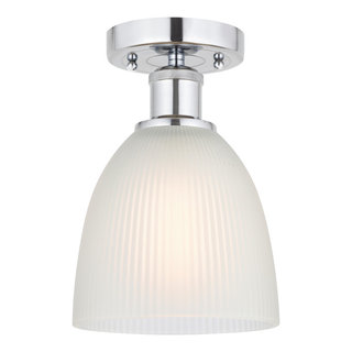 Edison Castile 6" Semi-Flush Mount, Polished Chrome Finish - Industrial ...