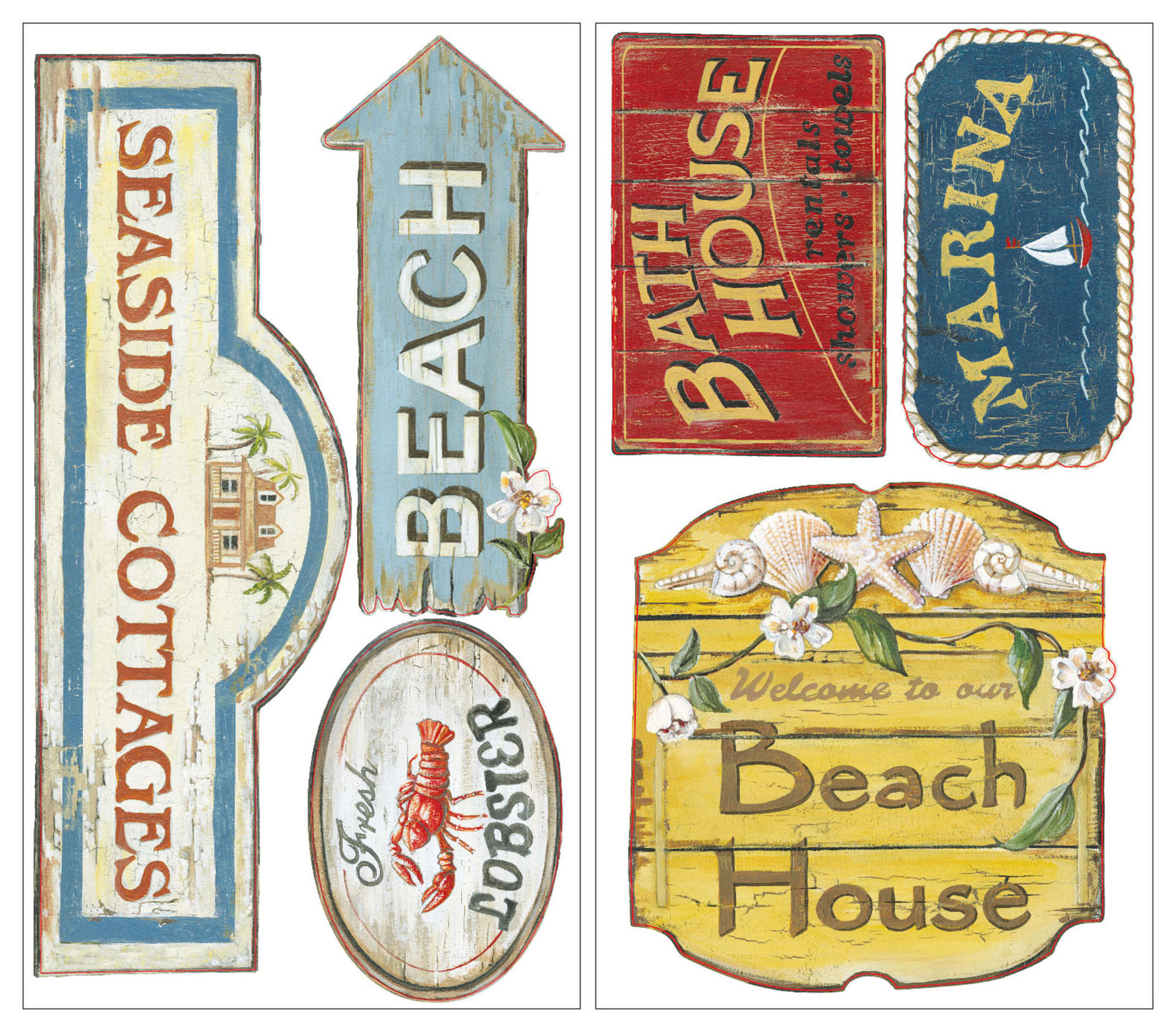 Beach Wall Decals - Beach Style - Wall Decals - by Buildcom | Houzz