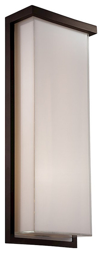 Modern Forms Ledge 1-Light 20" LED Wall Light/3500K, Bronze - Outdoor ...