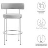 Albie Fabric Bar Stools - Set of 2 - Gray Silver - Contemporary - Bar ...