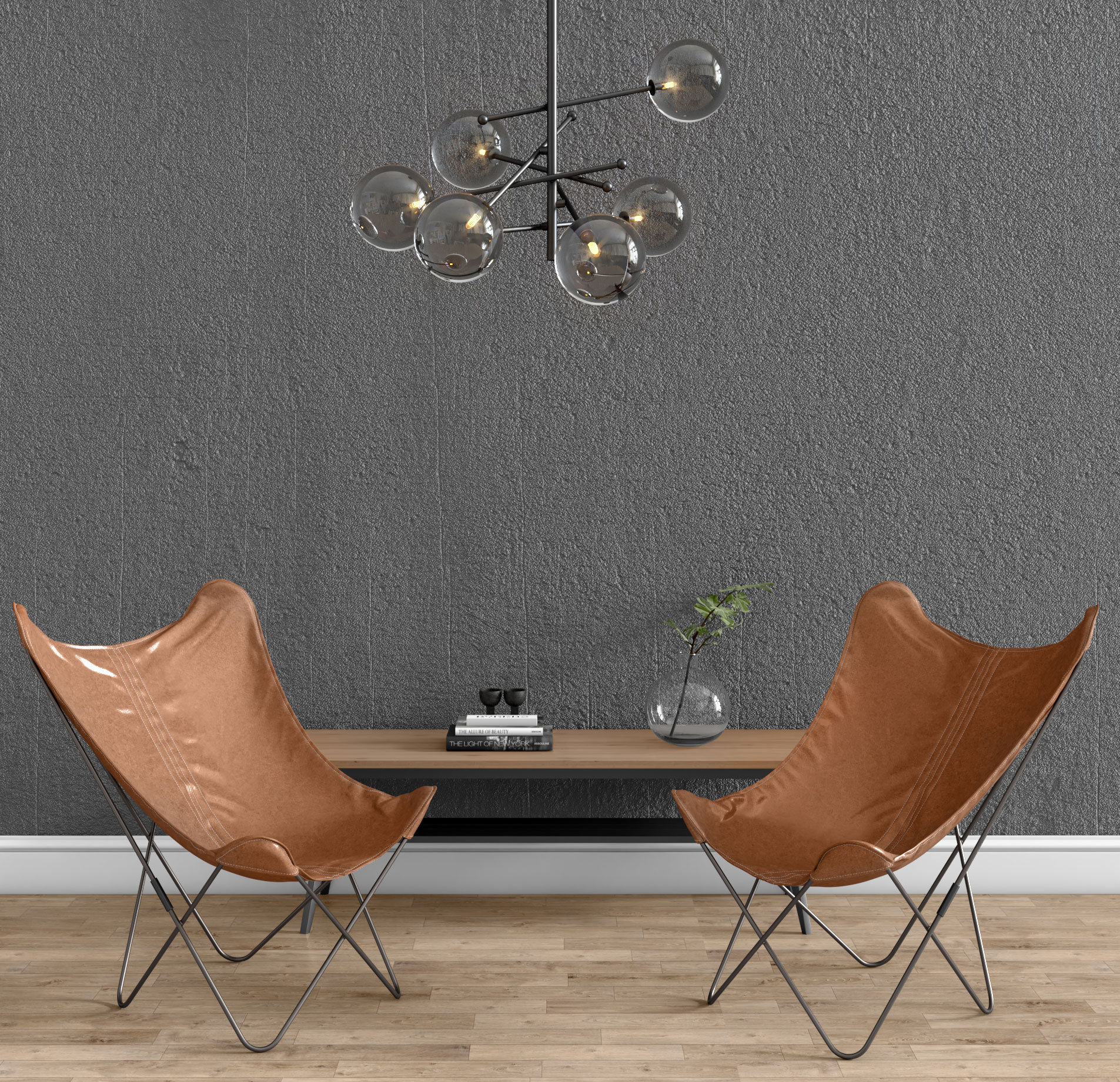 Apollo Gray Chandelier - Midcentury - Chandeliers - by Gild | Houzz