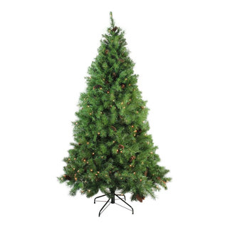 Pre-Lit Dakota Red Pine Full Artificial Christmas Tree, Clear Lights, 6 ...