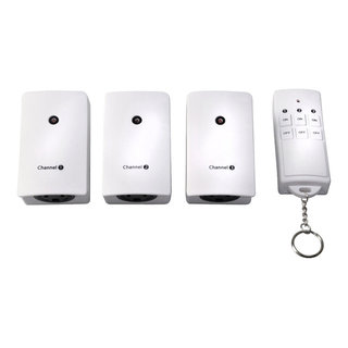 Woods White 3-Outlet Indoor Plug-In Wireless Remote Control 3 Pack ...
