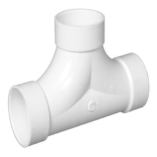 Charlotte Pipe PVC-00448-0800HA PVC DWV Schedule 40 2-Way Cleanout Tee ...
