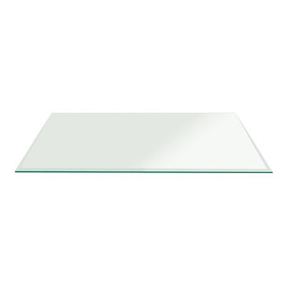 Rectangle Glass 24x36 Inch 3/8 Thick Beveled Tempered Radius Corners ...