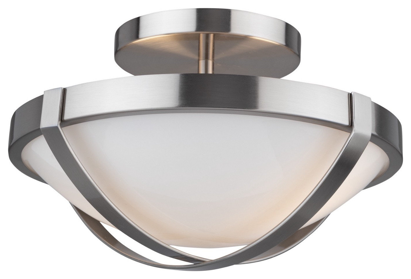 Cara Two Light Flush Mount in Brushed Nickel - Transitional - Flush ...