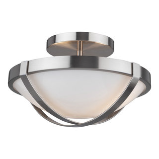 Cara Two Light Flush Mount in Brushed Nickel - Transitional - Flush ...