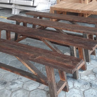 Dark Teak Dakota Bench - Rustic - Outdoor Benches - by Design Mix ...