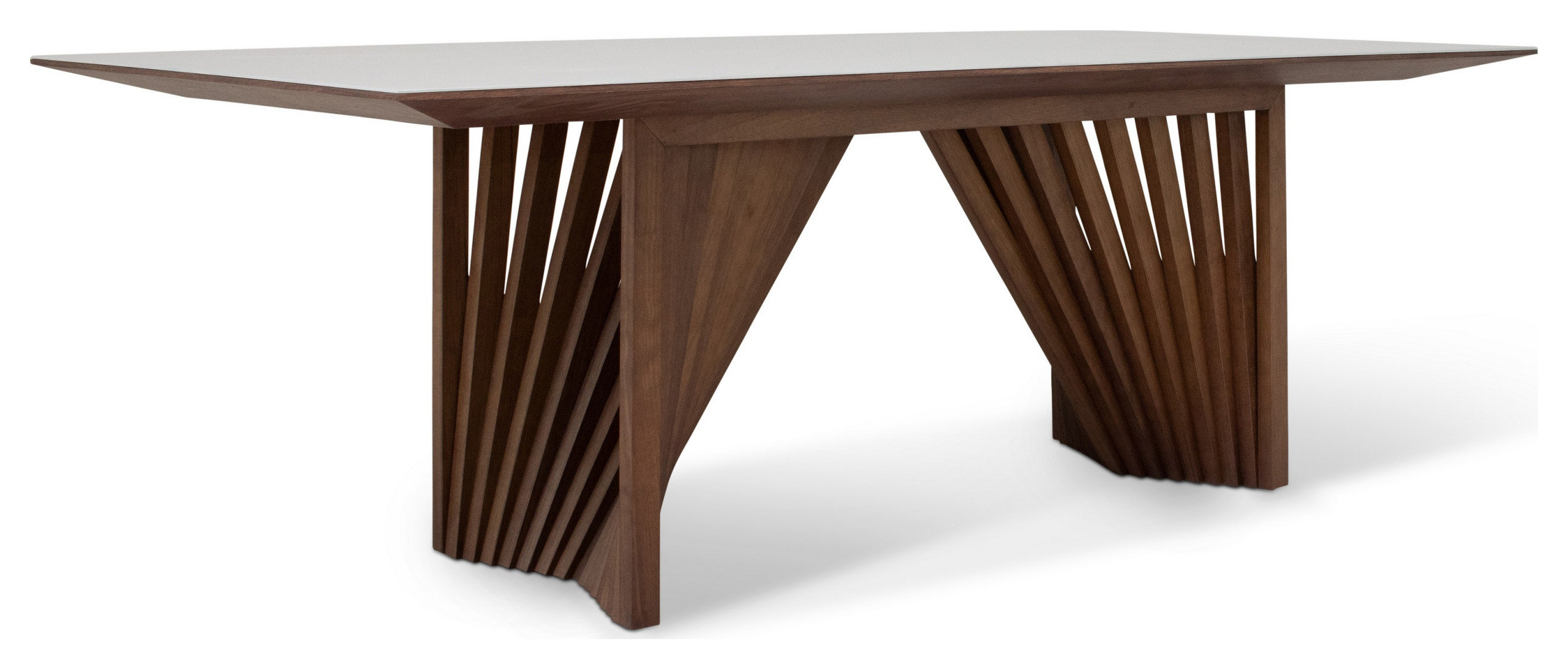 Modern Brazilian, Laguna, Glass Top Dining Table - Transitional ...