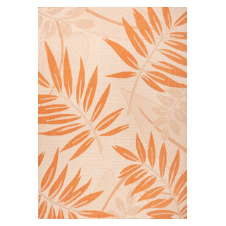 Havana Tropical Palm Leaf Indoor/Outdoor Area Rug - Tropical - Outdoor ...