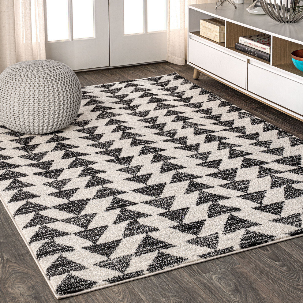 Aisha Moroccan Triangle Geometric Area Rug, 8 X 10 - Scandinavian ...