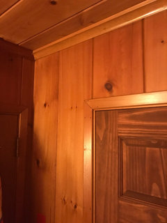 What trim color to paint knotty pine ? | Houzz Forum