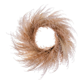 Vickerman Artificial Reed Grass Wreath, 20.5" - Wreaths And Garlands ...