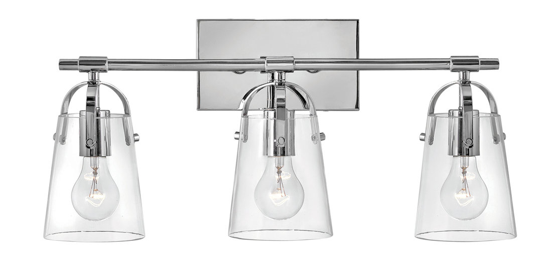 Foster 3-Light Bath in Chrome - Transitional - Bathroom Vanity Lighting ...