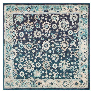 Traditional Penelope Tidal Area Rug, 8' Square - Traditional - Area ...