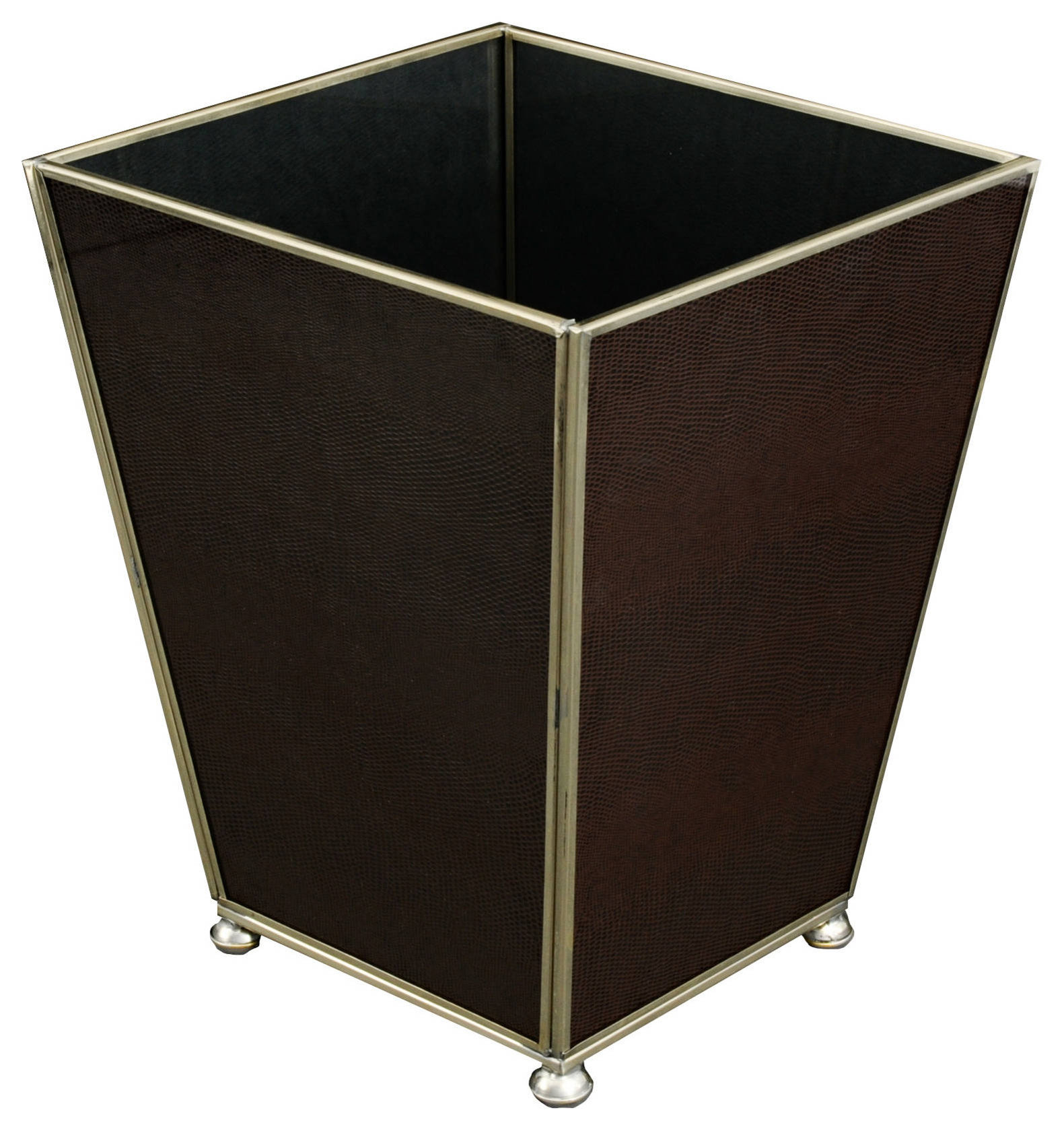 Brown Lizard Pattern Waste Bin - Contemporary - Wastebaskets - by ...