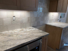 Leathered Blue Dunes Granite kitchen ideas