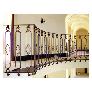 Wrought Iron Rotunda Railing - Mediterranean - Los Angeles - by Vik ...