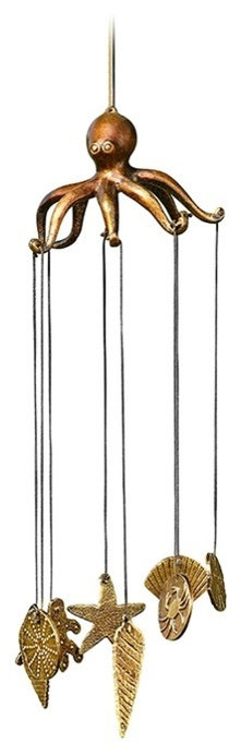 Octopus and Seashell Windchime - Beach Style - Wind Chimes - by ...