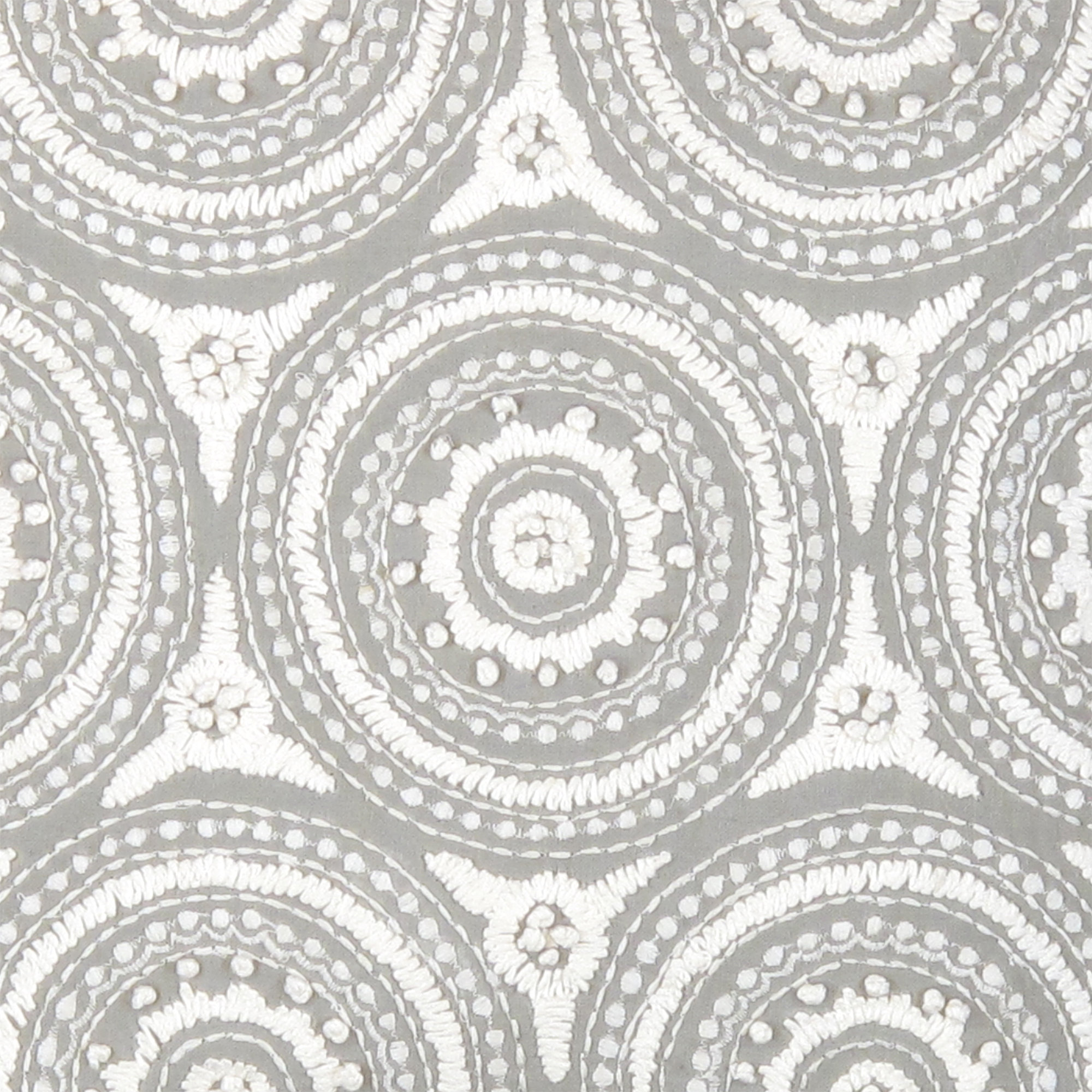 Naples Embroidered Pillow, Grey/Ivory - Contemporary - Decorative ...