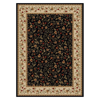 Radici 1593/1112/BLACK Como 7'9x11' Indoor Rectangular Area Rug, 7'9 X ...