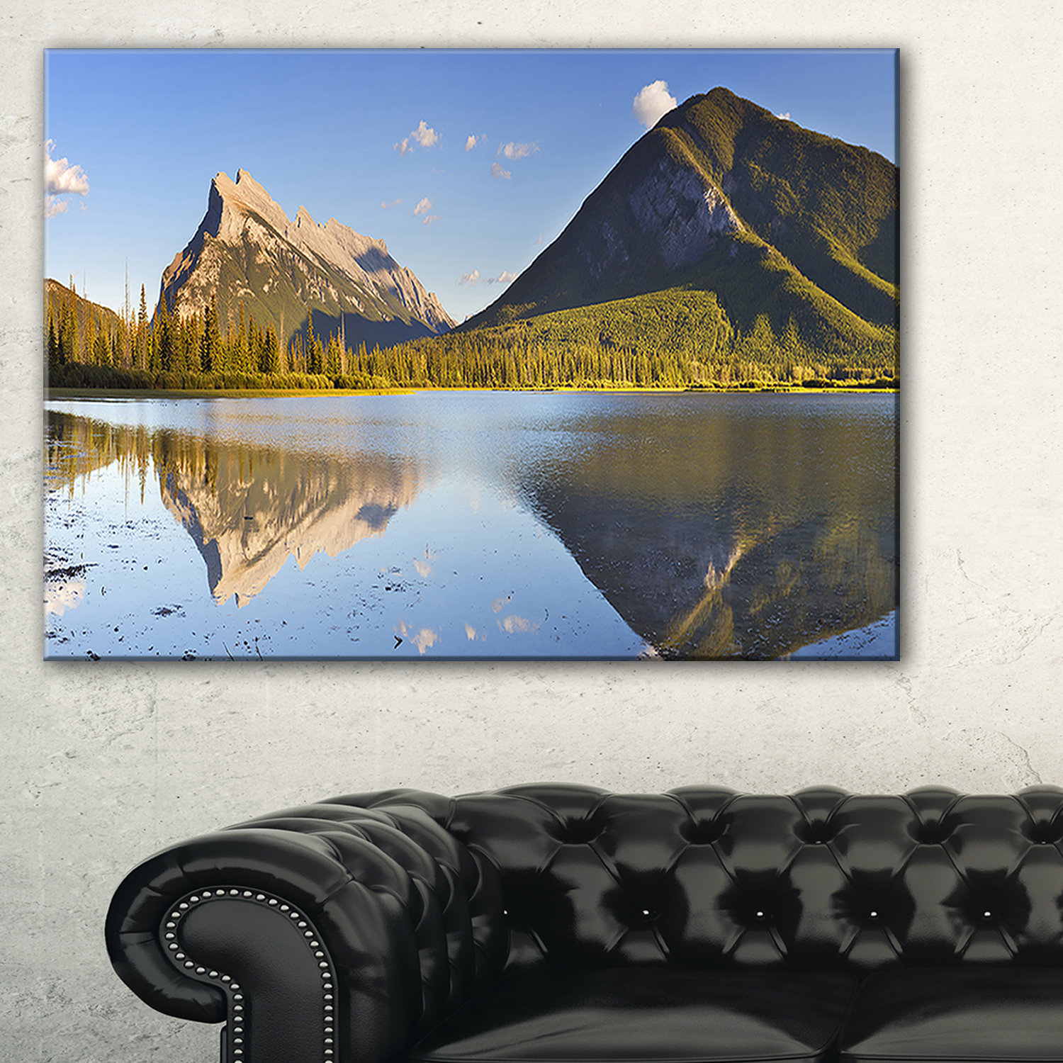"Vermillion Lakes and Mount Rundle" Landscape Wall Art, 60"x28 ...