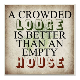 Crowded Lodge Country Home Te"xtured Word Design, 17"x17", 12x12 ...