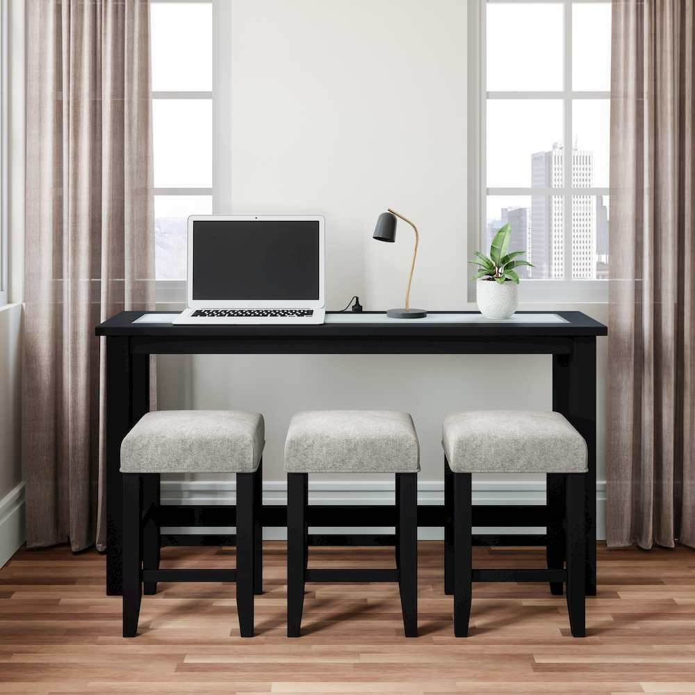 Urban Icon Contemporary 4 Piece Counter Height 66 Dining Table Set ...