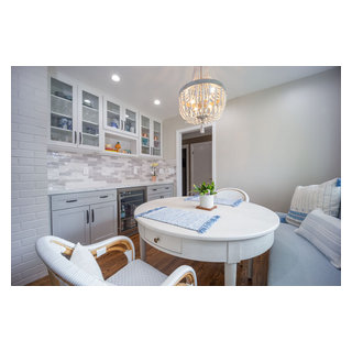 Dining area and custom built-in dry bar - Transitional - Home Bar - San ...
