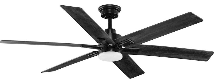 Progress Lighting Dallam 60" 6-Bld Ceiling Fan/Int CCT-LED, BK ...