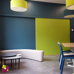 Bromi Design Lynch White and Red Flush Mount - Contemporary - Flush ...