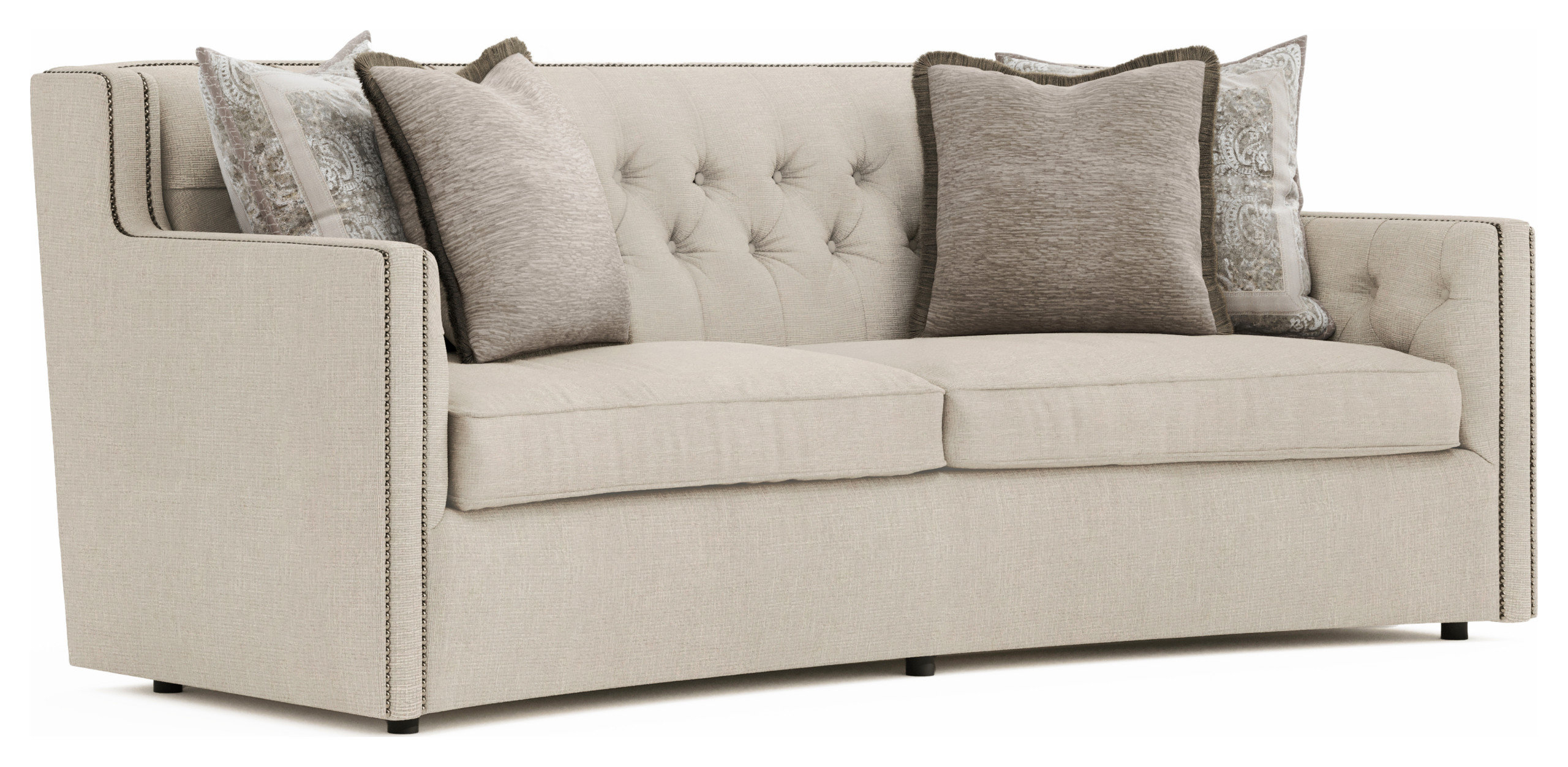 Bernhardt Candace Cream Sofa (89"), 89"W x 43"D x 34.5"H - Transitional ...