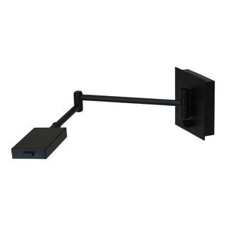 Generation 1 Light Wall Lamp in Black - Transitional - Swing Arm Wall ...