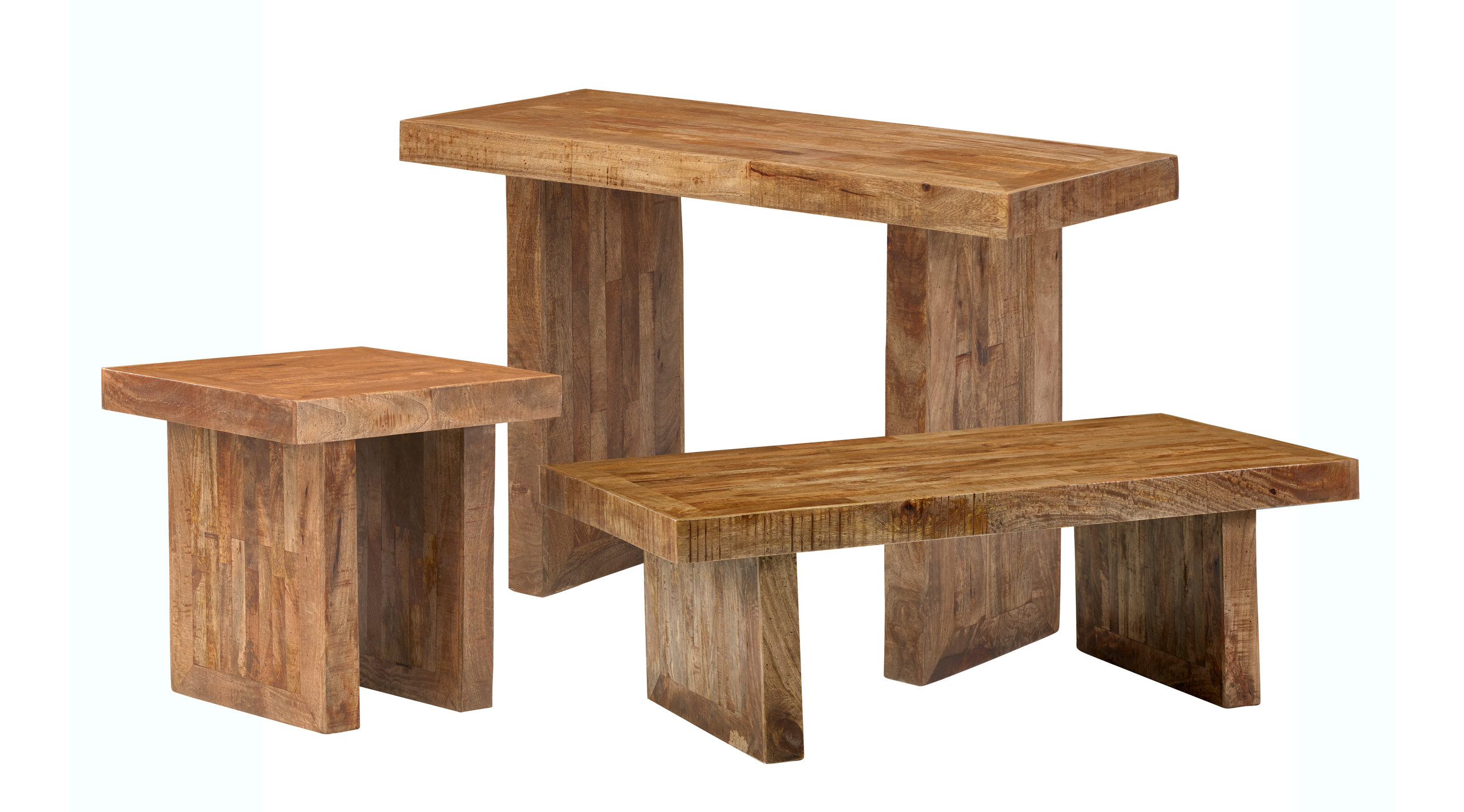 24" Square Rustic Reclaimed Wood Planks End Side Accent Table Lorna - Rustic - Side Tables And ...