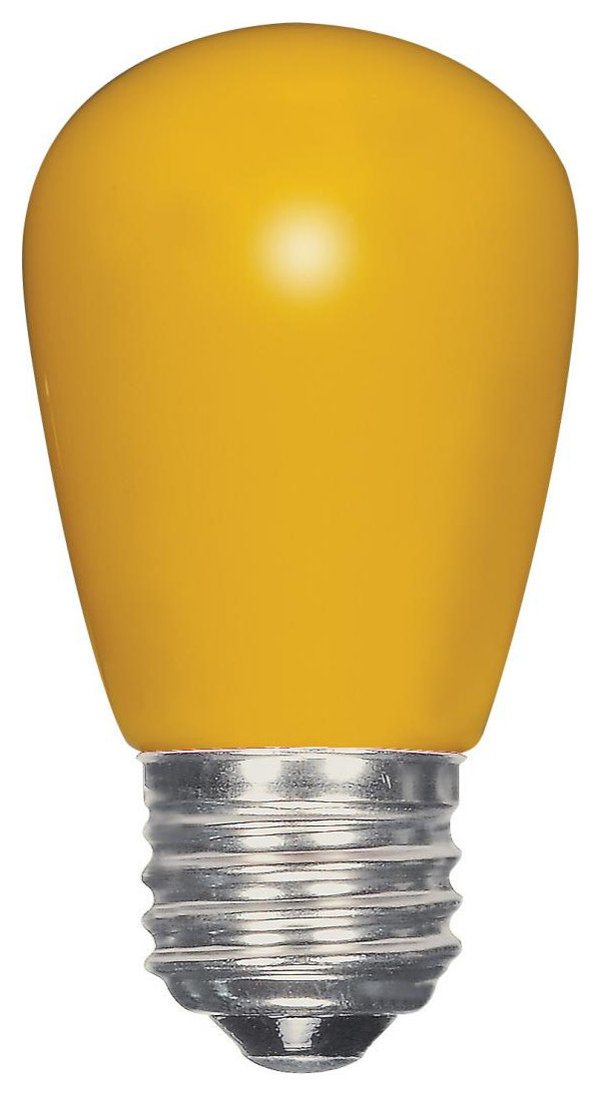 1.4W LED S14 Ceramic Yellow Medium Base 120V - Eclectic - Led Bulbs ...