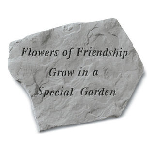 "Flowers of Friendship Grow" Garden Stone - Contemporary - Garden ...