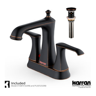 Karran 2-Hole 2-Handle Bathroom Faucet With Pop-Up Drain - Transitional ...