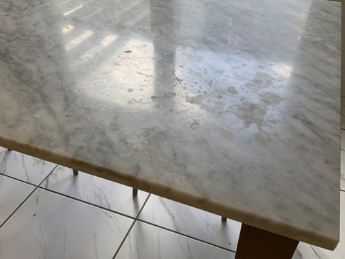 Marble table refinishing