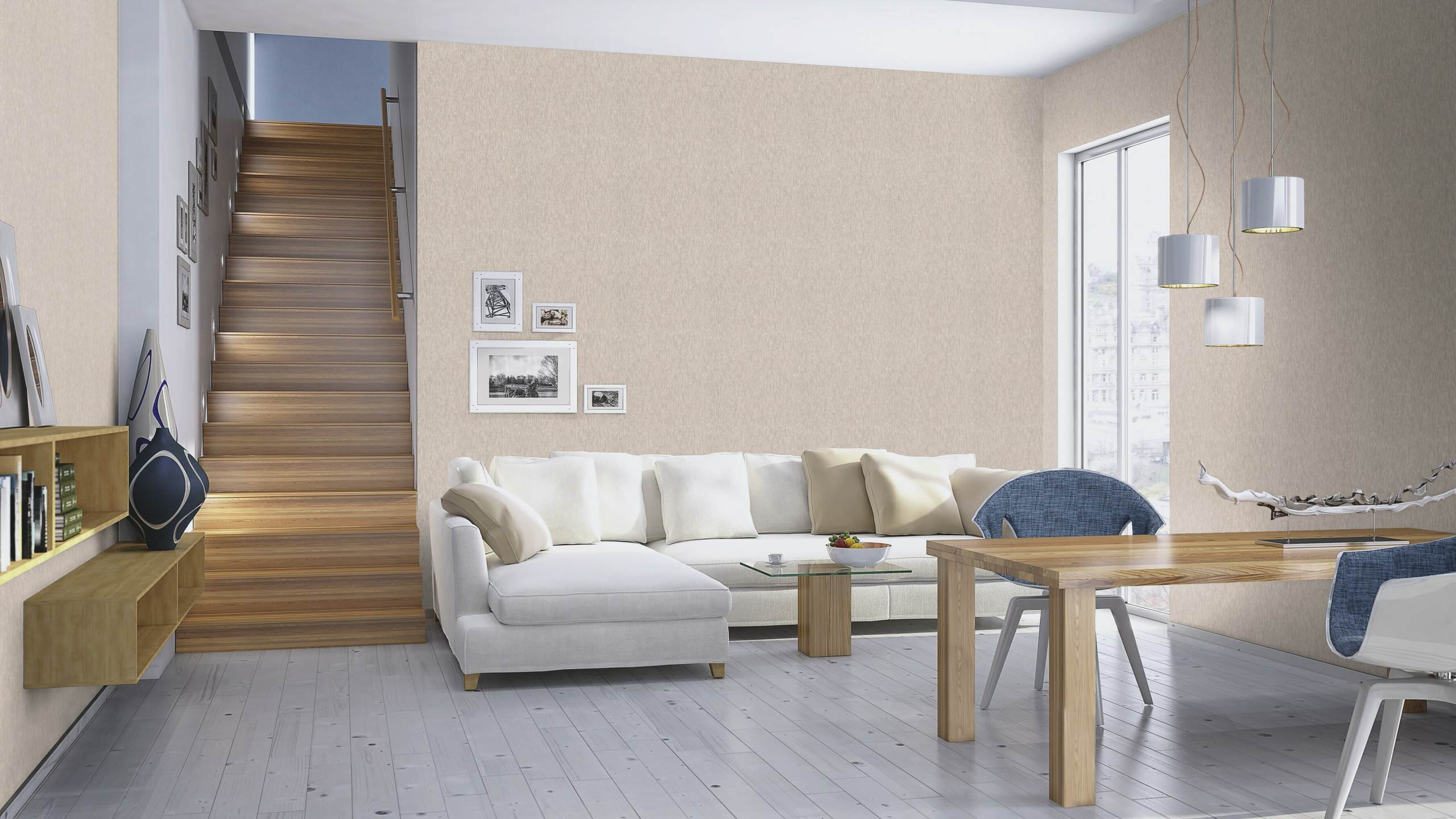 Textured Fabric Like Wallpaper, Double Roll - Transitional - Wallpaper ...