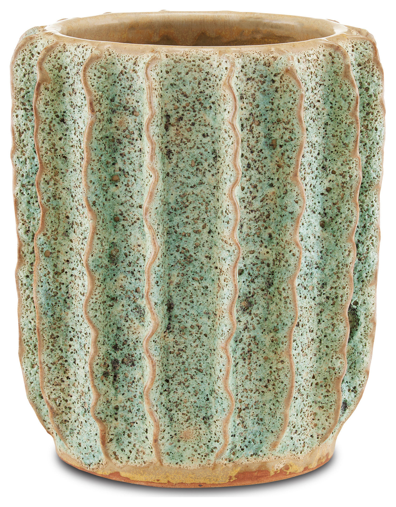 Sunken Boat Small Green Vase - Southwestern - Vases - by Sideboards and ...