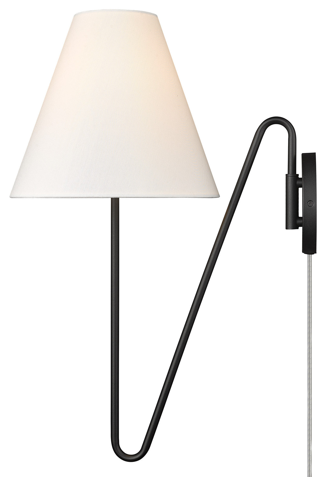 Golden Lighting Kennedy Articulating Wall Sconce, Natural Black/Ivory ...