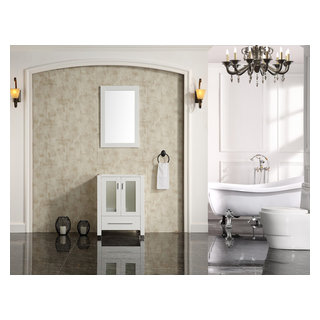 Tanya Collection 24 Inch Vanity Set in White Finish - Los Angeles - par User | Houzz