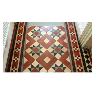 1920’s Victorian Tiled Hallway Floor Restored in Pontcana - Traditional ...