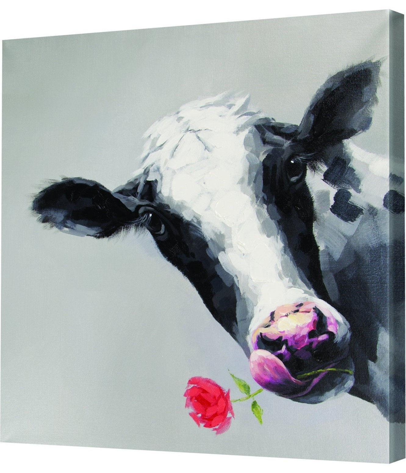 Betsy The Cow Canvas Art, 32x32 - Farmhouse - Paintings - by Uber ...