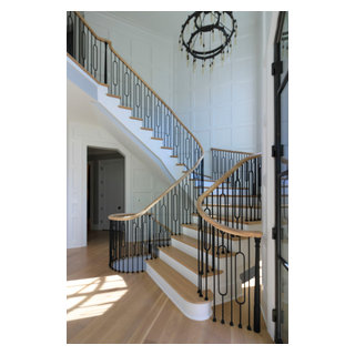 95_Remarkable and elegant floating elliptical staircase, McLean, VA ...