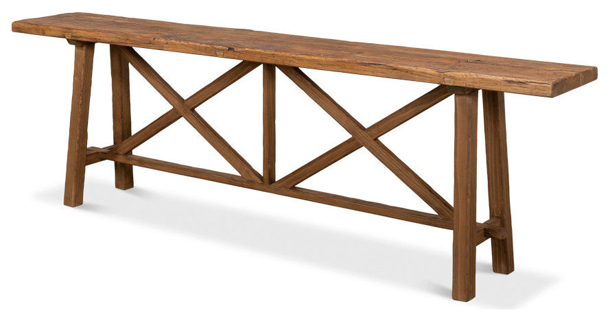Double X Base Console Sofa Table - Rustic - Console Tables - by ...