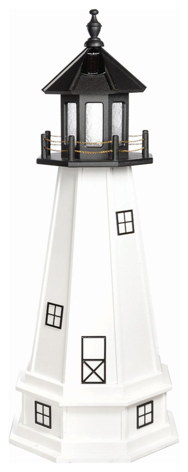 Cape Cod Hybrid Lighthouse, 3 Foot - Beach Style - Garden Statues And ...